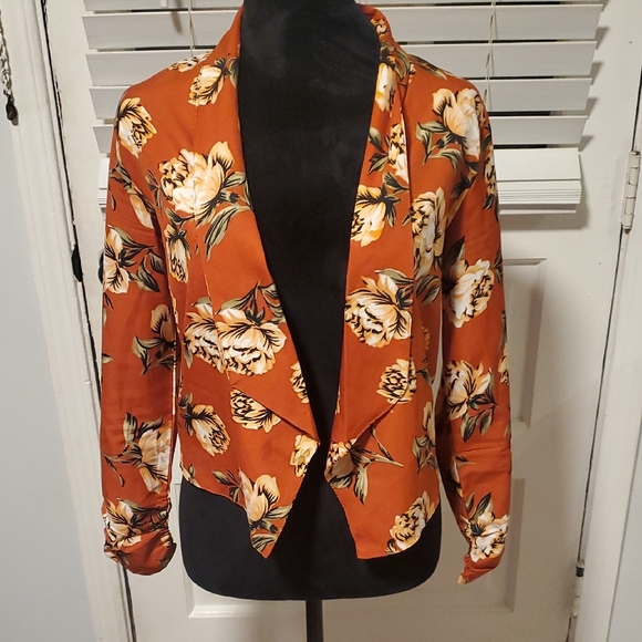 Live 4 Truth | Jackets & Coats | Live 4 Truth Floral Orange Womens Open ...